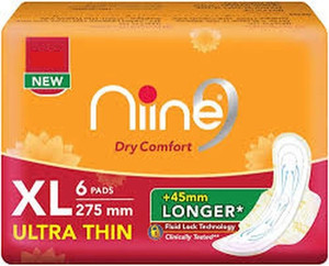 nine Dry Comfort Ultra-thin 275mm XL - 6 Sanitary Pad | Buy Women ...