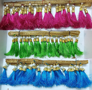 srisai || Saree Tassels - Handmade Tassels With Lace || Pure Silk, Lace ...