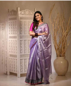 Buy Abharani Saree Kuthir Temple Border Bollywood Tissue Multicolor ...