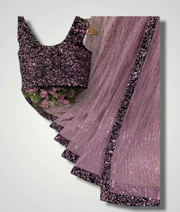 Buy PATTARI Embroidered Bollywood Supernet Pink Sarees Online @ Best ...