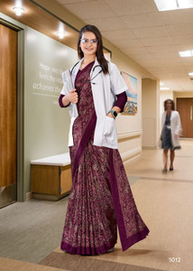 Buy Veer Vision Printed, Floral Print Bollywood Crepe, Pure Silk ...