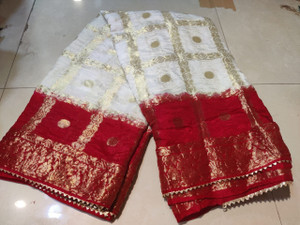 Buy RANGRITI Woven Banarasi Art Silk White Sarees Online @ Best Price ...