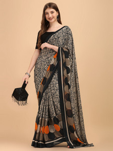 Buy Dori Floral Print, Printed, Geometric Print Daily Wear Georgette ...