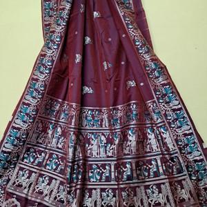 Buy Ambar Lifestyle Woven, Self Design, Embellished Baluchari Silk ...