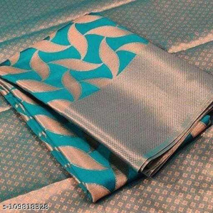Buy benaifer fashion Woven Kanjivaram Pure Silk Light Blue Sarees ...
