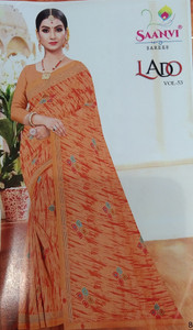 Buy Satvachan Printed Daily Wear Chiffon Orange Sarees Online @ Best ...