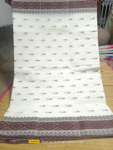 Buy Abharani Saree Kuthir Woven Tant Cotton Blend White Sarees Online ...