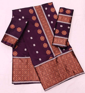 Buy agarwal silk Printed Dokhona Art Silk Purple Sarees Online @ Best ...