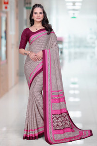 Buy Zera Printed Daily Wear Crepe Multicolor Sarees Online @ Best Price ...
