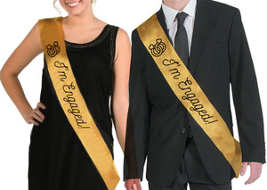 hubops I m Engaged Sash Engagement Bride & Groom to be Sash ...