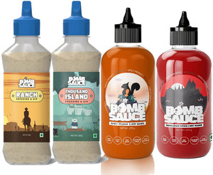 bomb sauce Ranch & Thousand Island Dressing Dip & Spicy Peanut Hot ...