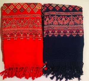 APNA KAPDA BAZAAR Embroidered Wool Blend Girls Stole - Buy APNA KAPDA ...