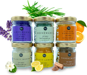 skie blue Organic Aroma Candles Soy Wax|Pack of 6 X 30g Candle Price in ...