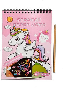 TRENDY&HANDY Unicorn Scratch Notebook with Scratching Tool Theme ...