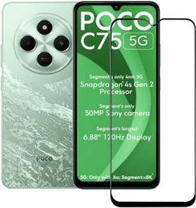 Flipkart SmartBuy Edge To Edge Tempered Glass for Poco C75 5G, Poco C75 ...