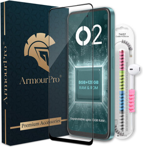 ArmourPro Edge To Edge Tempered Glass for LAVA O2, Lava O2, O2, OG ...