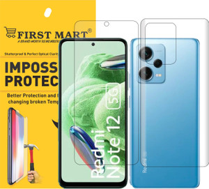 FIRST MART Front and Back Tempered Glass for Redmi Note 12 5G, Redmi ...