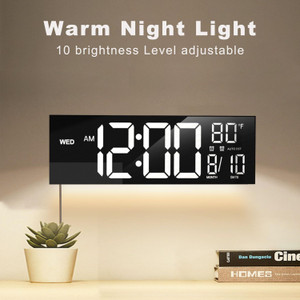 TIMEZONE Nano Glass for Large Digital Wall Clock with Remote Control ...