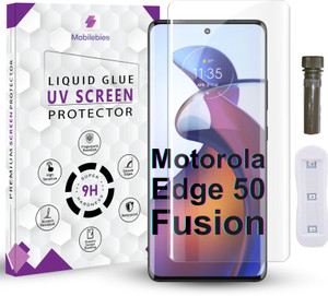 Mobilebies Tempered Glass Guard for Moto Edge 50 Fusion Advanced HD+ UV ...