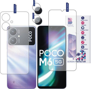 CMR Tempered Glass Guard for Front and Back Tempered Glass for POCO M6 ...