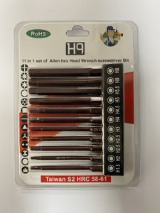 h9 Allen Key Wrench Drill Bit Set: 11-Piece Screwdriver Bit Set Bits ...