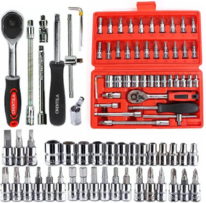 ChinuStyle 46PCS Sockets, Extension Bars, Mechanic Tool Kits for ...