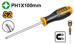 INGCO Phillips Screwdriver PH1 * 100mm, S2 Material, Standard ...