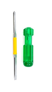 PERFECT TECH 2in1 Reversible Green Handle 6Inch Combination Screwdriver ...