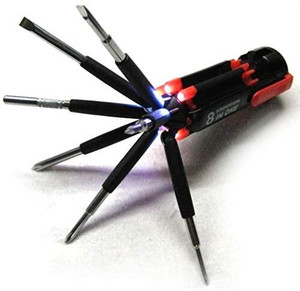 Kriday 8 in 1 Multi Screwdriver with LED Portable Torch Hi-tech ...