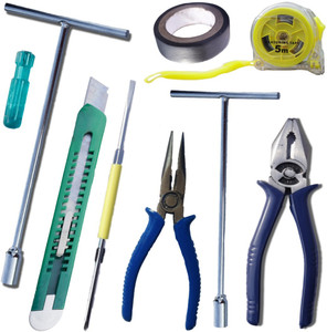 Jiya S724TOOL KIT- STEET T 8, 10MM I M TAPE 5M I PILER I PAPER CUTTER I ...