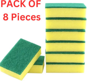 World Wide Villa Dual side green yellow sponge scrub pads wash utensils ...