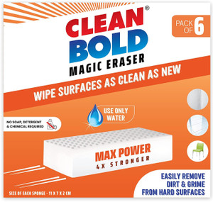 CLEANBOLD Max Power Magic Eraser, Extra Durable Melamine Sponge, 4X ...