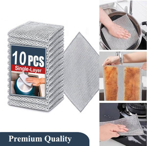 ROLLSTAR Wire Dishwashing Non-Scratch Dish Wash cloth Scrubber Scrub ...