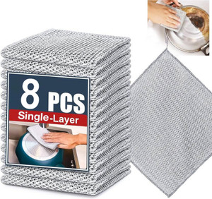 ROLLSTAR Wire Dishwashing Non-Scratch Dish Wash cloth Scrubber Pad for ...