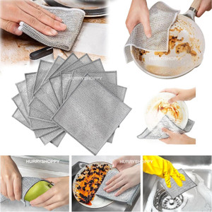 HurryShoppy Non Scratch Dish Wash Cloth for Kitchen Dishwashing Rag ...