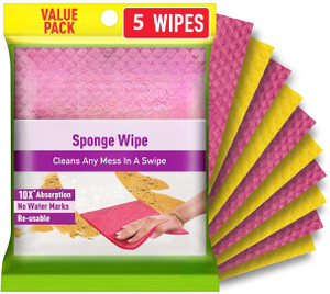 StreeYug Sponge Wipe Resusable Kitchen Cleaning Multi-Color ...