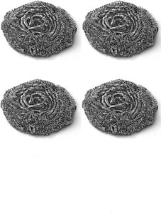 Alina Steel Scrubber for Dish Wash Steel Wool (Pack of 4) Scrub Pad ...