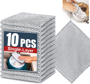 HurryShoppy Non Scratch Dish Wash Cloth for Kitchen Washing Cleaning ...