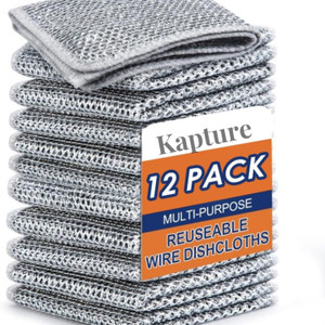 Kapture Non-Scratch Wire Dishcloth Multipurpose Wire Dishwashing Rags ...