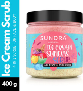 sundra 4 in 1 Ice Cream Sundae Scrub for Face & Body Scrub - Price in ...