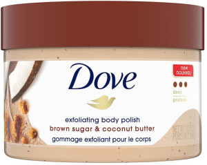 DOVE Exfoliating Body Polish Scrub Brown Sugar & Coconut Butter for Dry ...