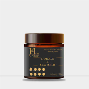 Herb urban Charcoal & Clay Scrub, Cleansing Scrub For Deep Exfoliation ...
