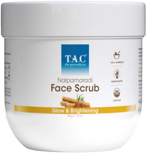 TAC - The Ayurveda Co. Nalpamaradi Face Scrub for Glowing & Brightening ...