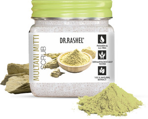 DR.RASHEL Multani Mitti Scrub For Face & Body with Multani Mitti | Oil ...