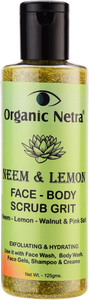 Organic Netra Neem & Lemon Face-Body Scrub Grit, Exfoliating ...