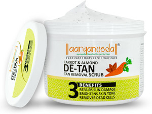 Aaryanveda De-Tan Face Scrub | Tan Removal Face Pack | Glowing Skin ...