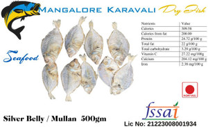 zmz Mangalore Karavali Dry Fish Silver Belly / Mullan Whole Price in ...