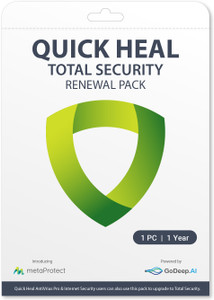 QUICK HEAL Total Security 1 User 1 Year (Renewal) (Email Delivery - No ...