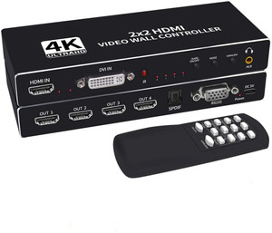 Etzin 4K 2x2 HDMI Video Wall Controller DVI TV Wall Processor with ...