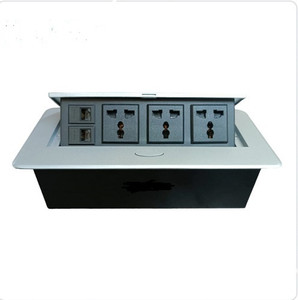 techut pop up box/cable cubby with 3 universal power socket + 2 RJ45 ...